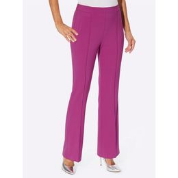Webhose Lady, Damen, Gr. 40, Normalgr&ouml;&szlig;en, pink (magenta), 63% Polyester, 34% Viskose, 3% Elasthan, unifarben, lang, Hosen