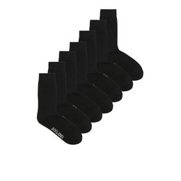 Jack & Jones PlusSize Freizeitsocken "JACRAFAEL SOCKS 7 PACK NOOS PLS", Herren, Gr. 43/46, schwarz pack:schwarz, schwarz, schwarz, schwarz, schwarz, schwarz, Baumwollmischung, JACK & JONES PLUSSIZE, Socken, mit Logostickerei
