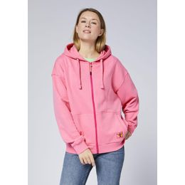 Kapuzensweatjacke Chiemsee, Damen, Gr. 36, chateau rose, 88% Baumwolle, 12% Polyester, Sweatjacken