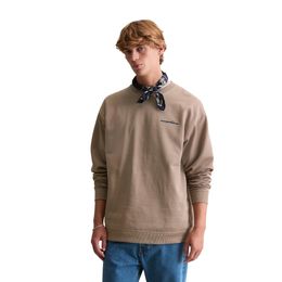 Marc O'Polo Sweatshirt MARC O'POLO DENIM "mit gro&szlig;em R&uuml;ckenprint", Herren, Gr. S, cold taupe, Obermaterial: 100% Baumwolle, unifarben, relaxed fit, Rundhals, Rippb&uuml;ndchen, Sweatshirts Sweatshirt