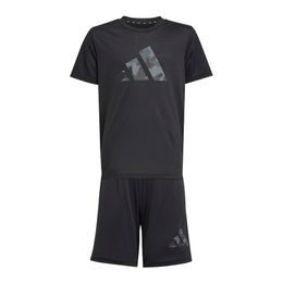 adidas Sportswear Trainingsanzug Jungen Gr&ouml;&szlig;e 152 basaltgrau / dunkelgrau / schwarz