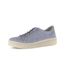 Sneaker Gabor "Sneaker low Rauleder", Damen, Gr. 35,5, blau, Schuhe Sneaker
