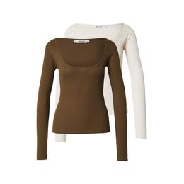 ABOUT YOU Shirt 'Liane' female Beige, Green size 36