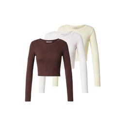 ABOUT YOU Shirt 'Loretta' female Brown, Yellow, White size 42