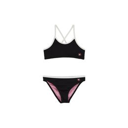 WE Fashion Bikini M&auml;dchen Gr&ouml;&szlig;e 98/104 pink / schwarz / wei&szlig;