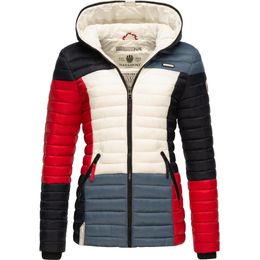 Navahoo Jacke 'Multikulti' Damen Gr&ouml;&szlig;e M taubenblau / rot / schwarz / wei&szlig;