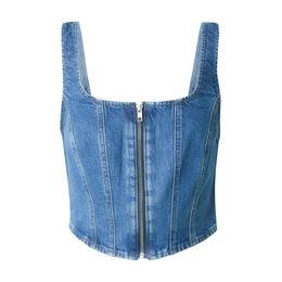 Levi's LEVI'S Seamed Zip Bustier Top Damen Gr&ouml;&szlig;e L blue denim