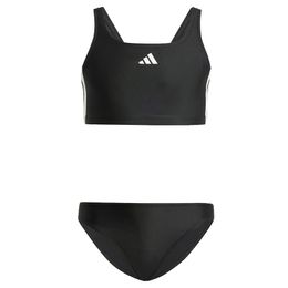 adidas Performance Sportbikini '3-Stripes V-Back Bikini' M&auml;dchen Gr&ouml;&szlig;e 92 schwarz / wei&szlig;