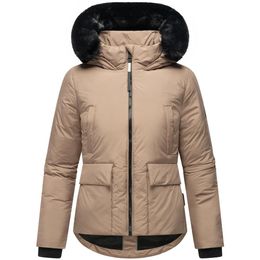 Marikoo Jacke Damen Gr&ouml;&szlig;e M beige / schwarz Winterjacke