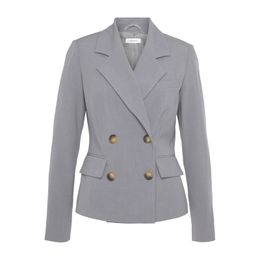 Lascana Damen Kurzblazer, grau meliert, Gr&ouml;&szlig;e 36
