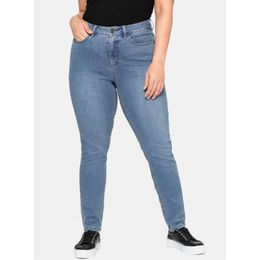 sheego Gro&szlig;e Gr&ouml;&szlig;en Skinny Jeans in 5-Pocket-Form, blue denim, Gr&ouml;&szlig;e 56 - Damen