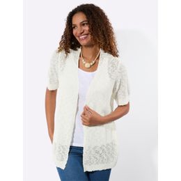 WITT Damen Strickjacke in offener Form, wei&szlig;, Gr&ouml;&szlig;e 40