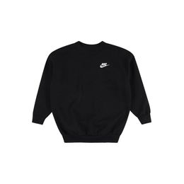 Nike Sportswear Sweatshirt 'Club Fleece' M&auml;dchen Gr&ouml;&szlig;e 122/128 schwarz / wei&szlig;