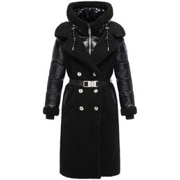 Navahoo Winter Coat 'Kuscheltraum 14' female Black size XS