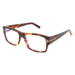 Tom Ford FT5941-B Brille Unisex | Fassung: Vollrand, Quadratisch, Havanna Hell