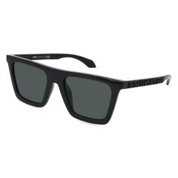 Versace 0VE4468U | Herren-Sonnenbrille | Fassung: Vollrand, Quadratisch, Kunststoff, Schwarz | Glasfarbe: Grau