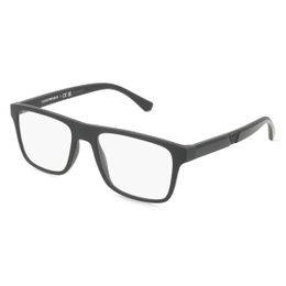 Emporio Armani EA4115 - mit Sonnenclip Brille Herren | Fassung: Vollrand, Eckig, Schwarz Matt