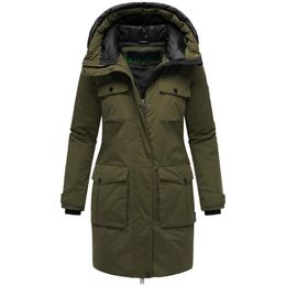 Navahoo Parka 'Eissturm 14' Damen Gr&ouml;&szlig;e M grau / oliv / schwarz Winterjacke