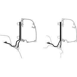 Thule Markisenadapterset 2 teilig f&uuml;r Ford Custom V710 und VW Minivan Reimo Multi Rail RHD mit Thule 4200 Wandmarkise 2,60 Meter - Markisenadapter