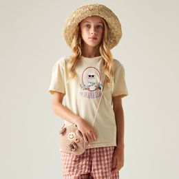 Dare2b Trailblazer III Kinder Baumwollshirt beige 116 - Kinder T-Shirts & -hemden von Dare 2b