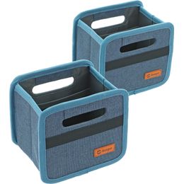 Berger Faltbox Milo mini 2er-Set blau/schwarz - Faltboxen