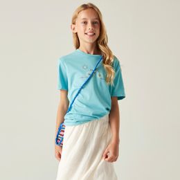 Dare2b Trailblazer III Kinder Baumwollshirt hellblau 116 - Kinder T-Shirts & -hemden von Dare 2b