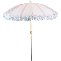 Berger SunElegance Sonnenschirm pink gestreift, Durchmesser 1,8m - Sichtschutz & Sonnenschirme