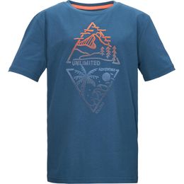 Killtec KOS 137 Jungen Funktionsshirt blau 140 - Kinder T-Shirts & -hemden