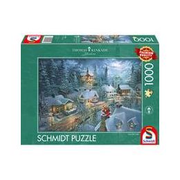 Schmidt Spiele Thomas Kinkade Studios: Santa's Silent Night, Puzzle 1000 Teile