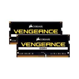 Corsair SO-DIMM 32 GB DDR4-2400 (2x 16 GB) Dual-Kit, Arbeitsspeicher schwarz, CMSX32GX4M2A2400C16, Vengeance