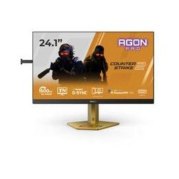 AOC AGON PRO CS24A Counter-Strike 2 Edition, Gaming-Monitor 61.2 cm (24.1 Zoll), schwarz/gold, FullHD, Fast-TN, HDMI, DP, USB-Hub, 610Hz Panel