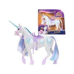 Spin Master Unicorn Academy - Einhorn Glacier, Spielfigur 28 cm gro&szlig;, mit echter M&auml;hne und Schweif, abnehmbarem Zaumzeug, Sattel und B&uuml;rste