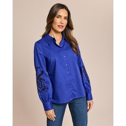 Marcel Ostertag Bluse mit Stickerei