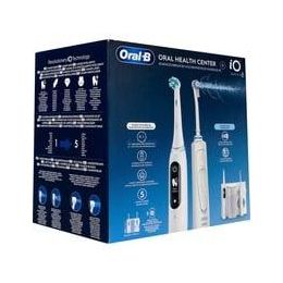 Braun Center OxyJet Reinigungssystem - Munddusche + Oral-B iO6, Mundpflege wei&szlig;
