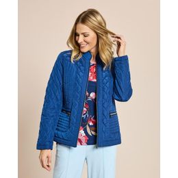 Couture Line Steppjacke mit Lederimitat-Paspeln