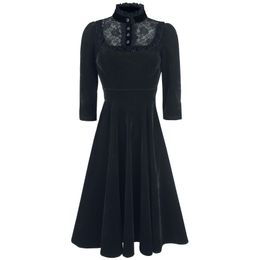H&R London H&R London Nightshade Velvet Dress Mittellanges Kleid schwarz in M 4163 black