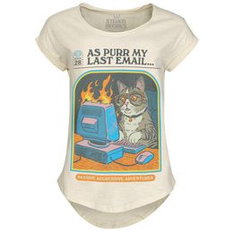 Steven Rhodes As purr my last E-Mail T-Shirt sand in XL #DTG-Design SR AS PURR MY LAST EMAIL-BY036 whitesand