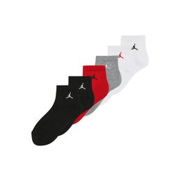 Jordan Socken 'EVERYDAY ESSENTIALS' M&auml;dchen Gr&ouml;&szlig;e 4/5Y graumeliert / rot / schwarz / wei&szlig;