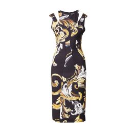 Versace Jeans Couture Kleid Damen Gr&ouml;&szlig;e 42 senf / hellgelb / schwarz / wei&szlig; Winterkleid