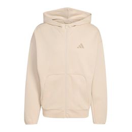 adidas Sportswear Athletic Zip-Up Hoodie male Beige size XS