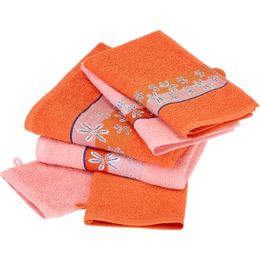 unisex Handtuch-Set orange, Gr&ouml;&szlig;e 0