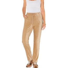 Damen Schlupfhose in Cord-Qualit&auml;t, pflegeleicht camel, Gr&ouml;&szlig;e 56
