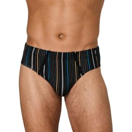 Herren Slip schwarz + schwarz-gestreift, Gr&ouml;&szlig;e 10