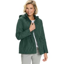 Damen Steppjacke mit verstellbarem Tunnelzug in der Taille moos, Gr&ouml;&szlig;e 48