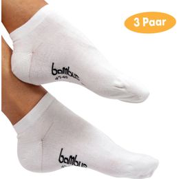 Damen Sneakersocken wei&szlig;, Gr&ouml;&szlig;e 43-46