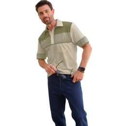 Catamaran Herren Poloshirt beige-oliv, Gr&ouml;&szlig;e 60/62