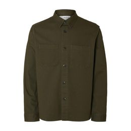 Selected Button Up Shirt 'SLHTRAVIS' male Green size XXL