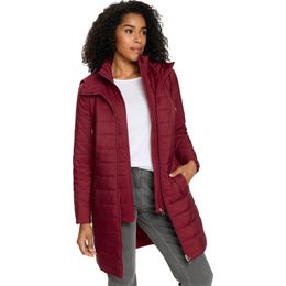 Damen Longjacke in 2-in-1-Optik dunkelrot, Gr&ouml;&szlig;e 50