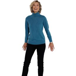 Damen Rollkragenpullover mit Zick-Zack-Strickmuster topas, Gr&ouml;&szlig;e 54