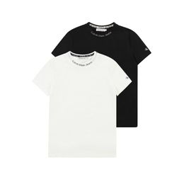 Calvin Klein Jeans T-Shirt 'Instarsia' Jungen Gr&ouml;&szlig;e 104 grau / schwarz / wei&szlig;